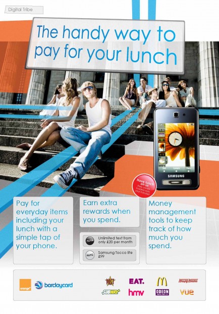 Example Of NFC Poster From Barclaycard | Million Marketing